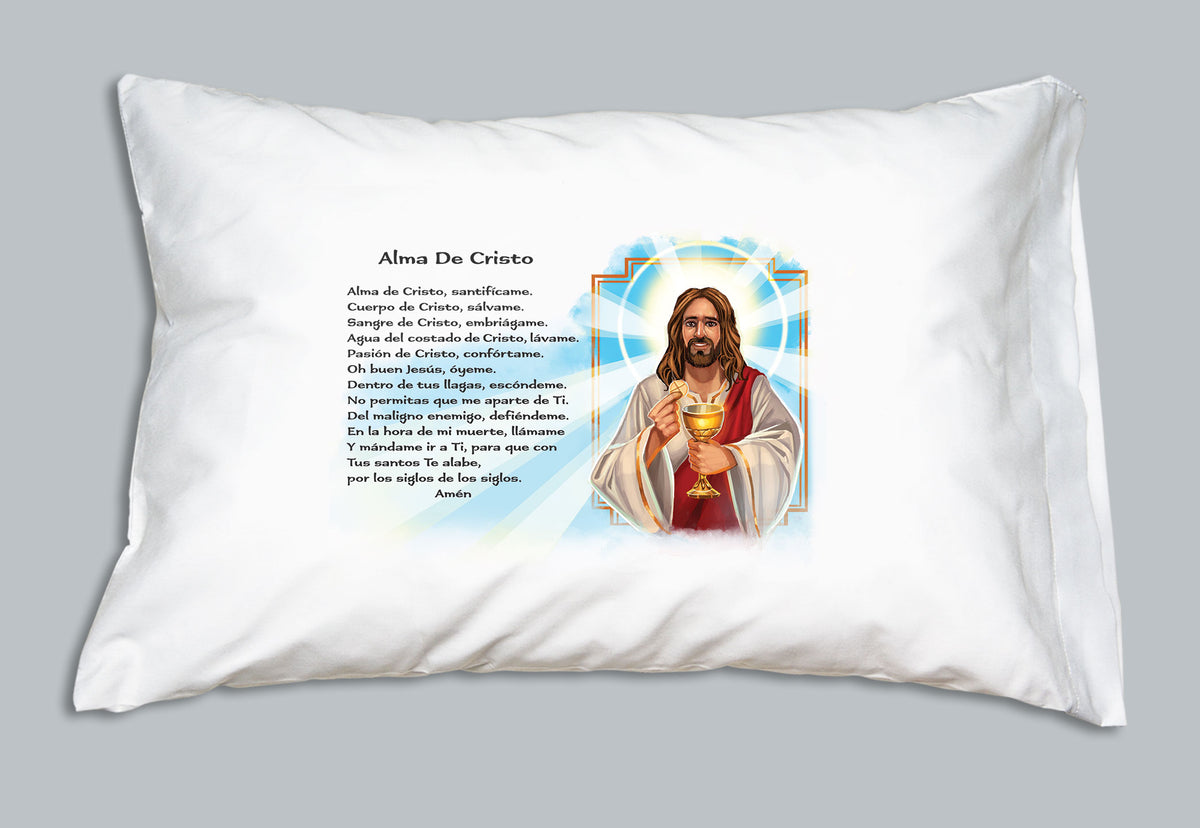 Catholic Prayers in Spanish | Alma De Cristo Prayer Pillowcase – Prayer ...