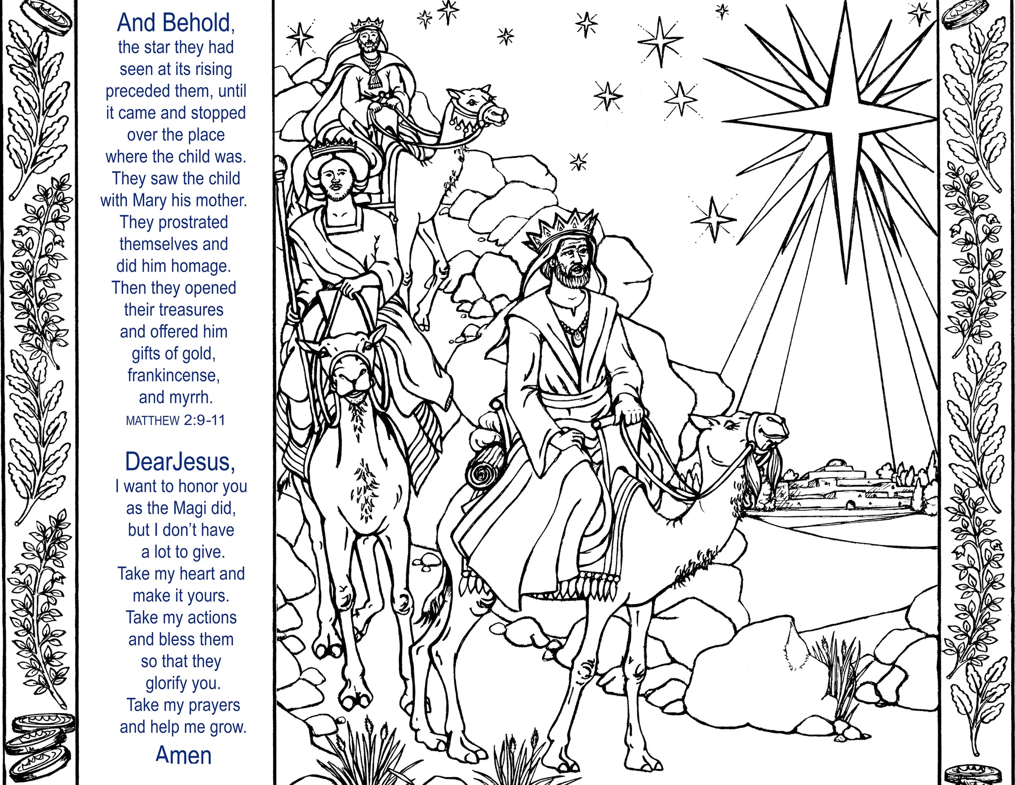 free catholic christmas coloring pages
